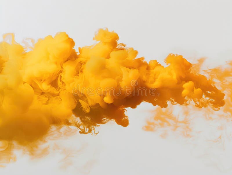 Yellow Smoke Particles Explosive Effects Chemistry Stock Photo - Image ...