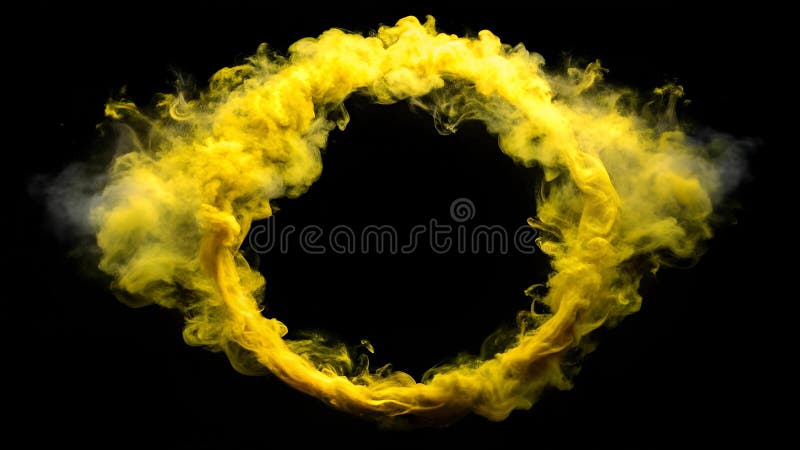 Yellow Smoke Ring: a Circular Chalk Explosion Generative AI Stock ...