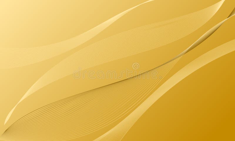 Yellow Smooth Lines Wave Curves with Gradient Abstract Background Stock ...