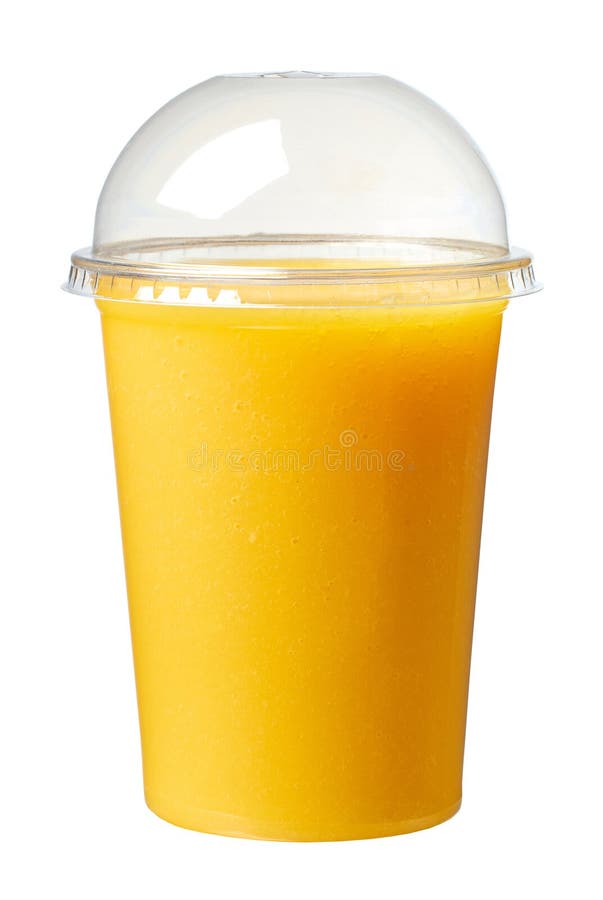 Yellow Smoothie in Take Away Cup Stock Image - Image of yellow, mango ...