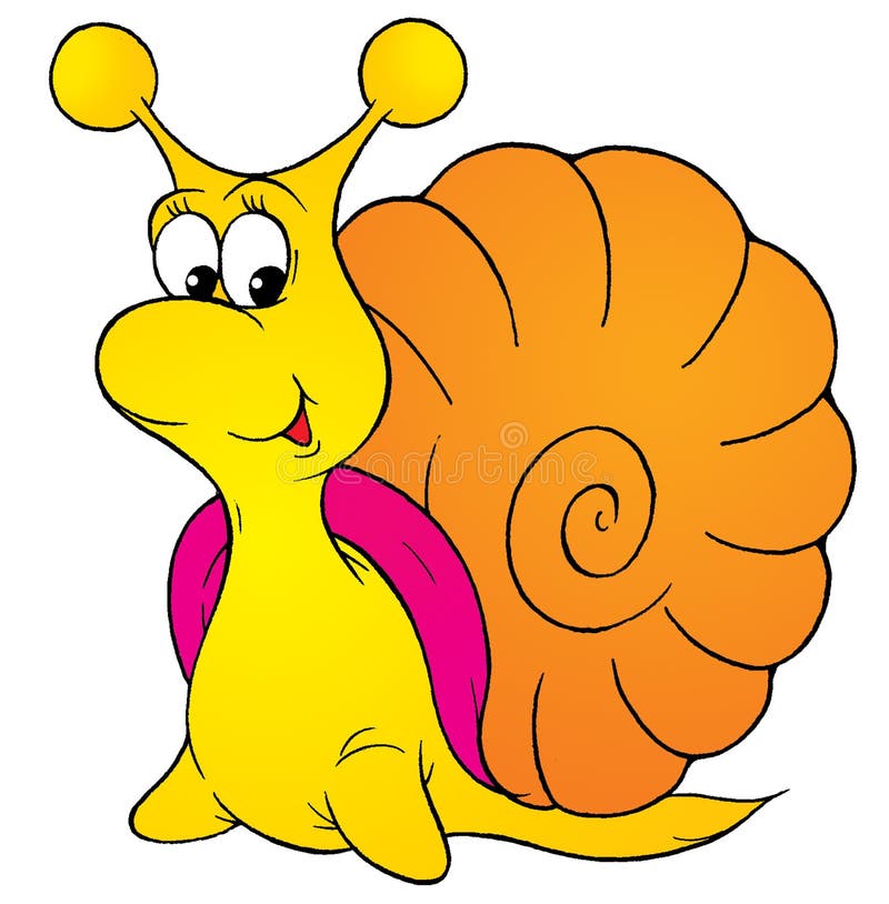 Yellow snail stock illustration. Illustration of insect - 1966703