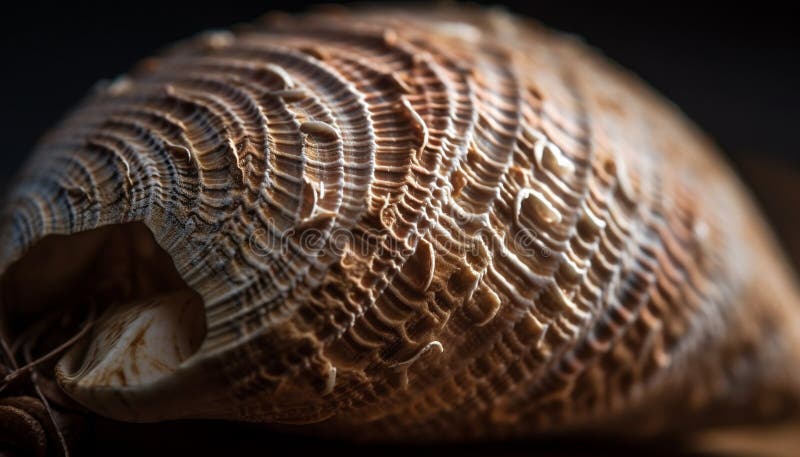 Yellow Snail Shell Spirals in Dark Water Generated by AI Stock ...