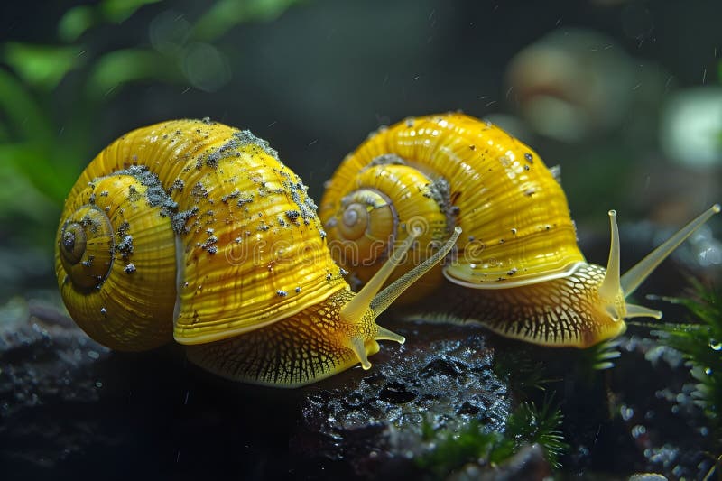 Yellow Snails are Natural Ai Generated Stock Illustration ...