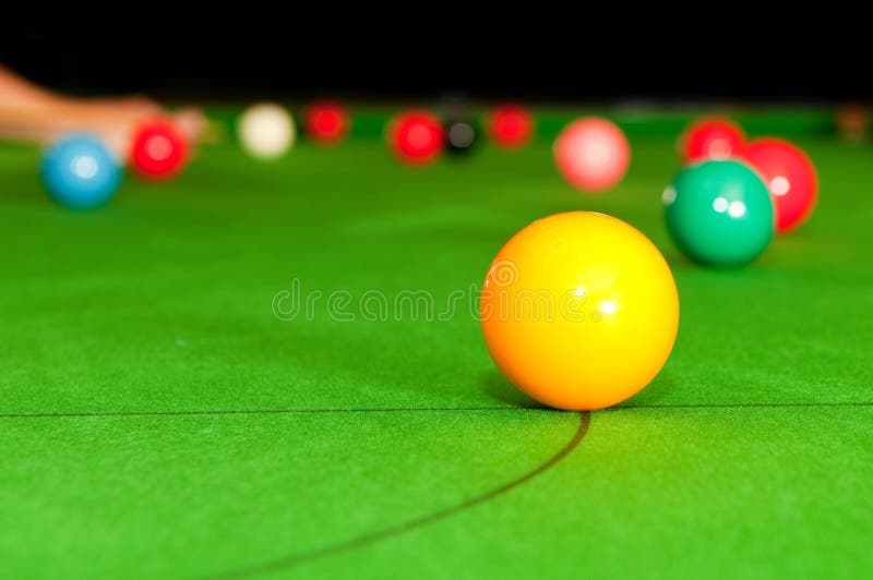 Snooker Red Ball on a Billiard Table Stock Image - Image of blue, frame ...