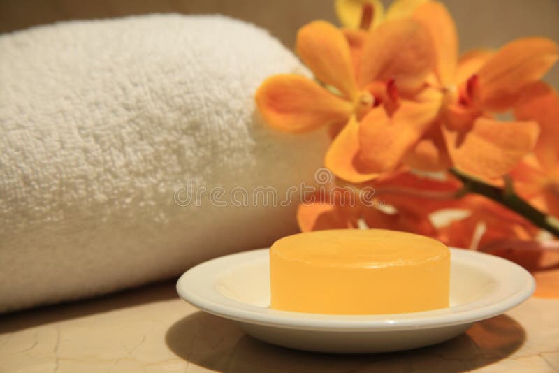 Yellow, soap stock image. Image of khmer, thai, bali - 17564099