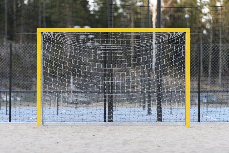 Yellow soccer goal stock image. Image of soccer, sport - 39408625
