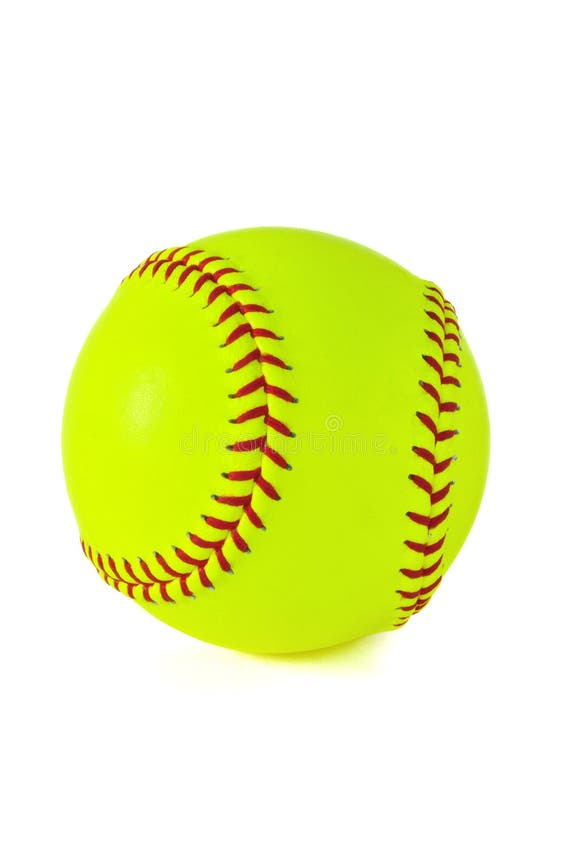 Yellow Softball stock photo. Image of seam, white, yellow - 8457666