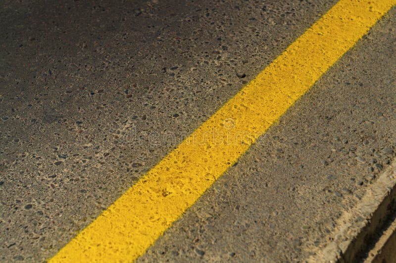 Yellow Solid Road Markings Indicate Danger when Approaching the Edge of ...