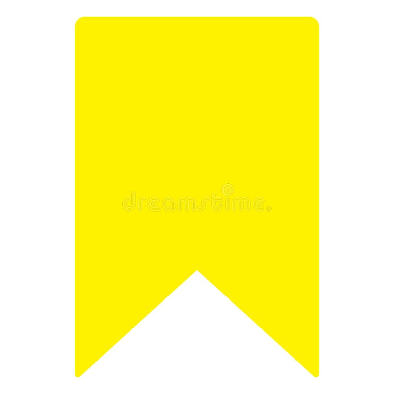 Yellow Solid Vector Bookmark Icon Stock Illustration - Illustration of ...