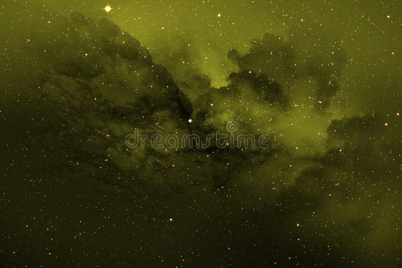 Yellow Space Dark Nebula Galaxy in Deep Space and Beauty of Universe ...