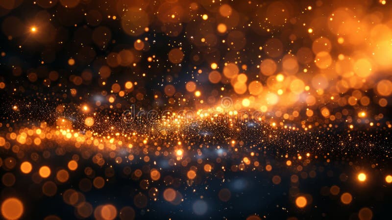 A Yellow Sparkles Glitter Special Light Effect on a Transparent ...