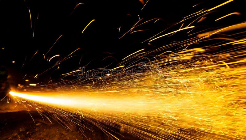 Yellow Sparks and Blurred Background Stock Illustration - Illustration ...