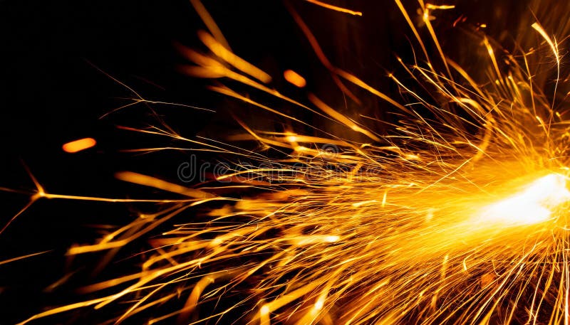 Yellow Sparks and Blurred Background Stock Illustration - Illustration ...