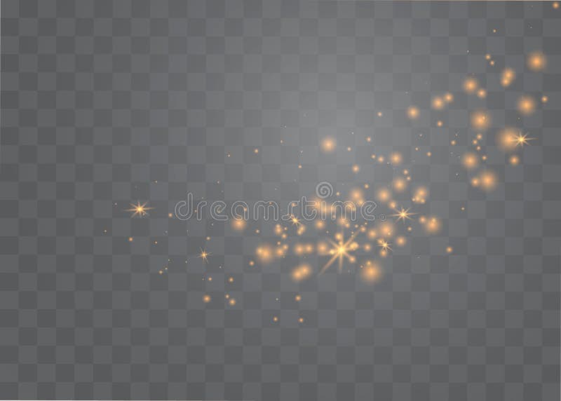 Yellow Sparks Glitter Special Light Effect. Vector Sparkles on ...