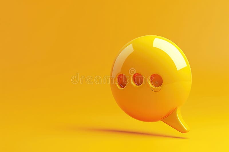 A Yellow Speech Bubble on a Yellow Background. Can Be Used for ...