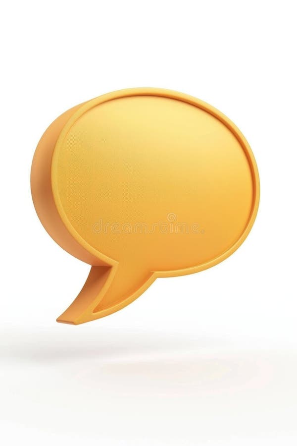 Yellow Speech Bubble with a Textured Surface Stock Image - Image of ...