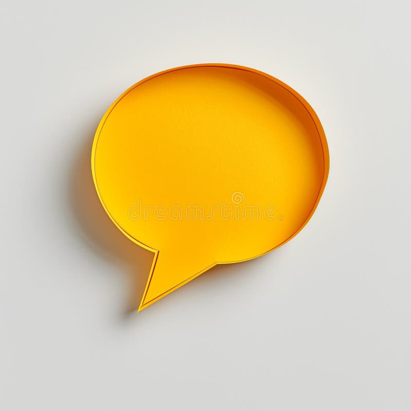 Yellow Speech Bubble on a White Surface Conveys the Importance of ...