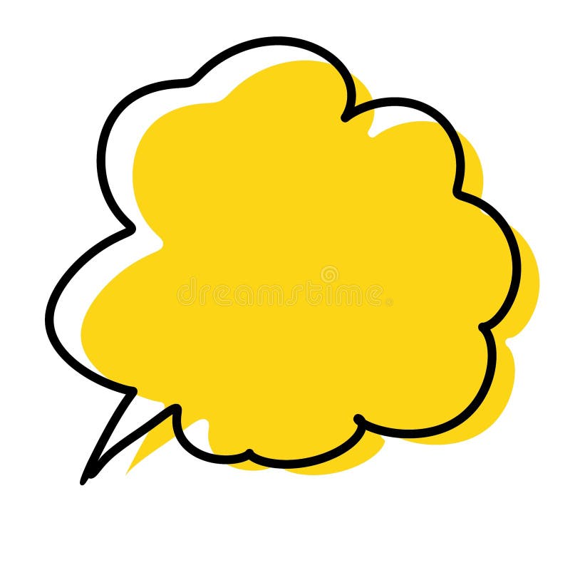Yellow Speech Bubbles Isolated Stock Illustration - Illustration of ...