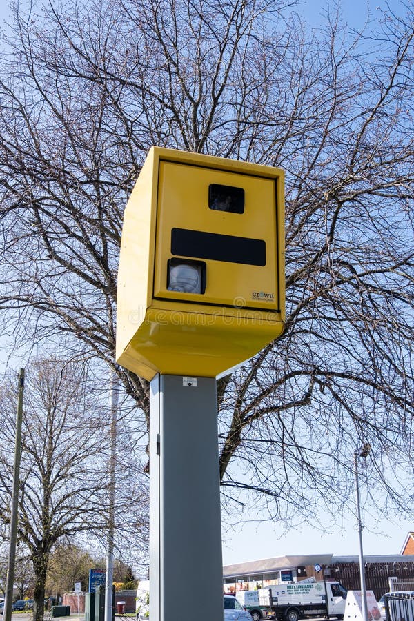 Yellow Speed Camera by Side of Road Moreton Wirral May 2021 Editorial ...
