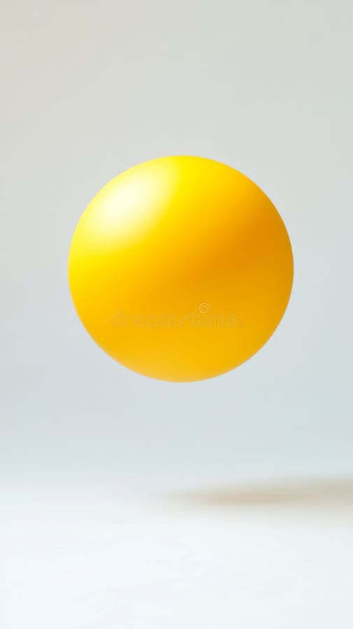 Yellow Sphere Floating on Gradient Background Stock Image - Image of ...