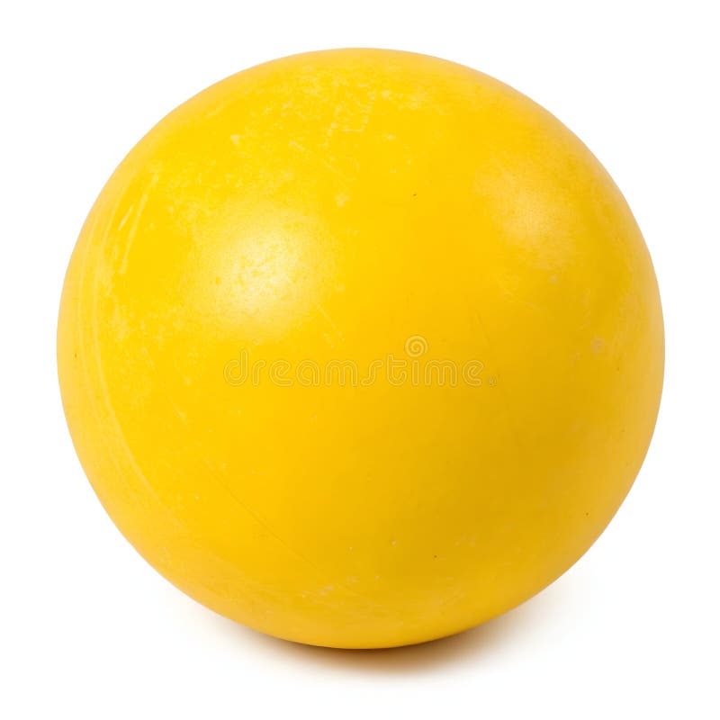 Yellow Sphere Isolated on White Background Stock Illustration ...