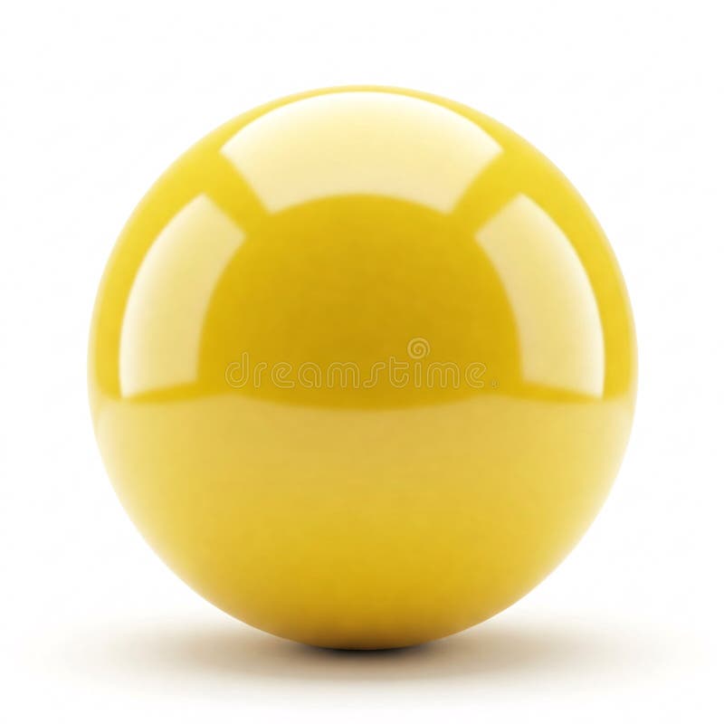 Yellow Sphere Isolated on a White Background Stock Illustration ...