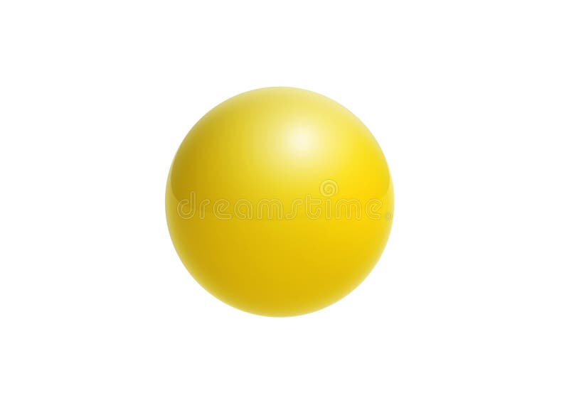 Yellow Sphere on White Background Stock Illustration - Illustration of ...