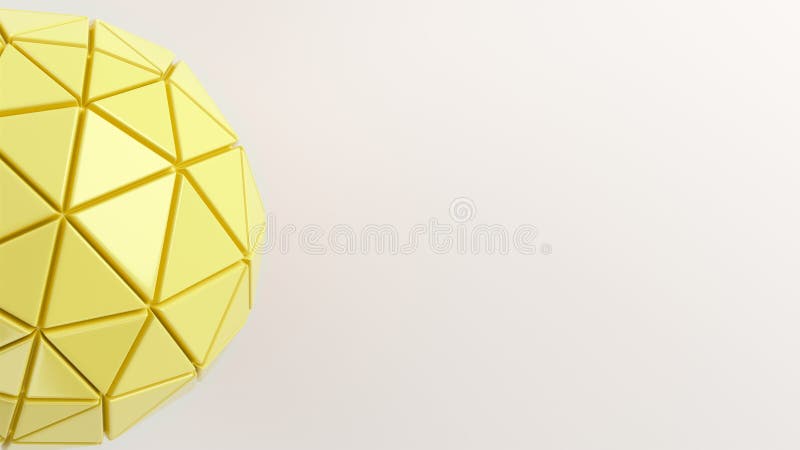 Yellow Sphere on the White Surface Stock Illustration - Illustration of ...