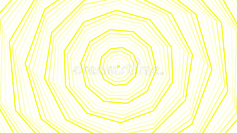 Yellow Spin Bold Square Simple Flat Geometric on White Background Loop ...