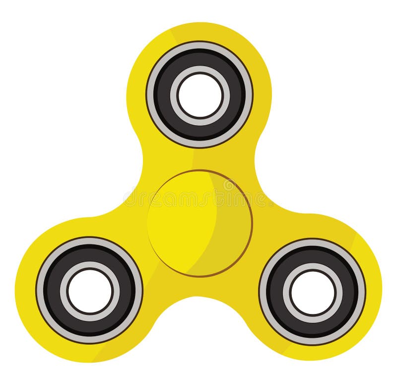 Yellow Fidget Spinner White Background Stock Illustrations – 119 Yellow ...