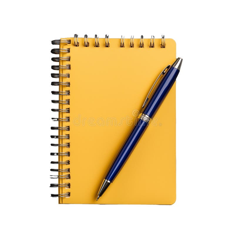 Yellow Spiral Notebook Pen Transparent Background Stock Photos - Free ...