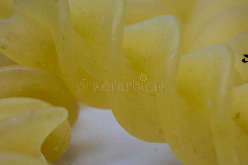 Yellow Spiral Pasta Magnifyed Stock Photo - Image of cook, nutritious ...