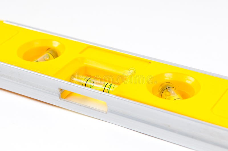 Yellow spirit level stock photo. Image of construction - 14965652