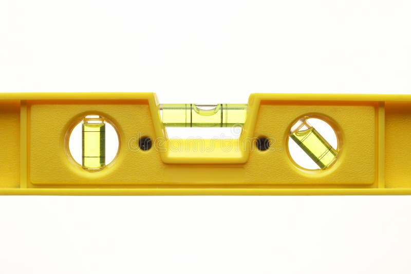 Yellow spirit level stock photo. Image of construction - 14965652