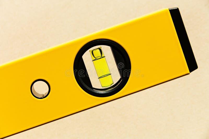 Yellow spirit level stock image. Image of spirit, colored - 40545723