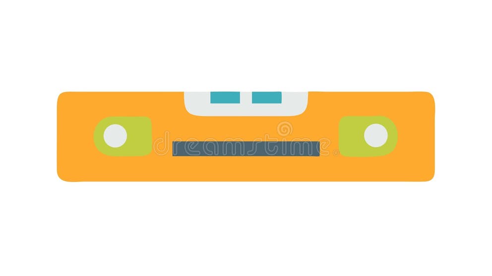 Yellow Spirit Level Icon for Horizontal Surface Check, Vector Design ...