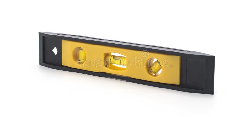 Yellow Spirit Level Isolated on White Background Stock Image - Image of ...