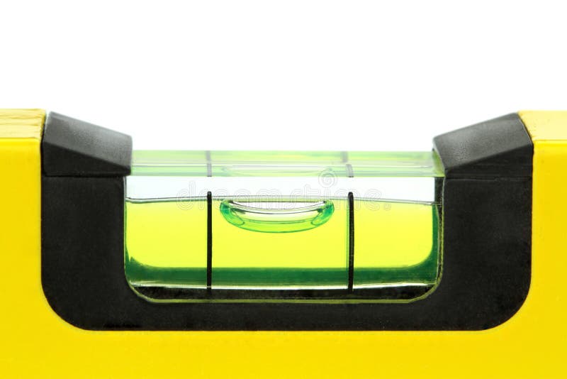 Yellow spirit level stock photo. Image of carpentry, background - 35260530