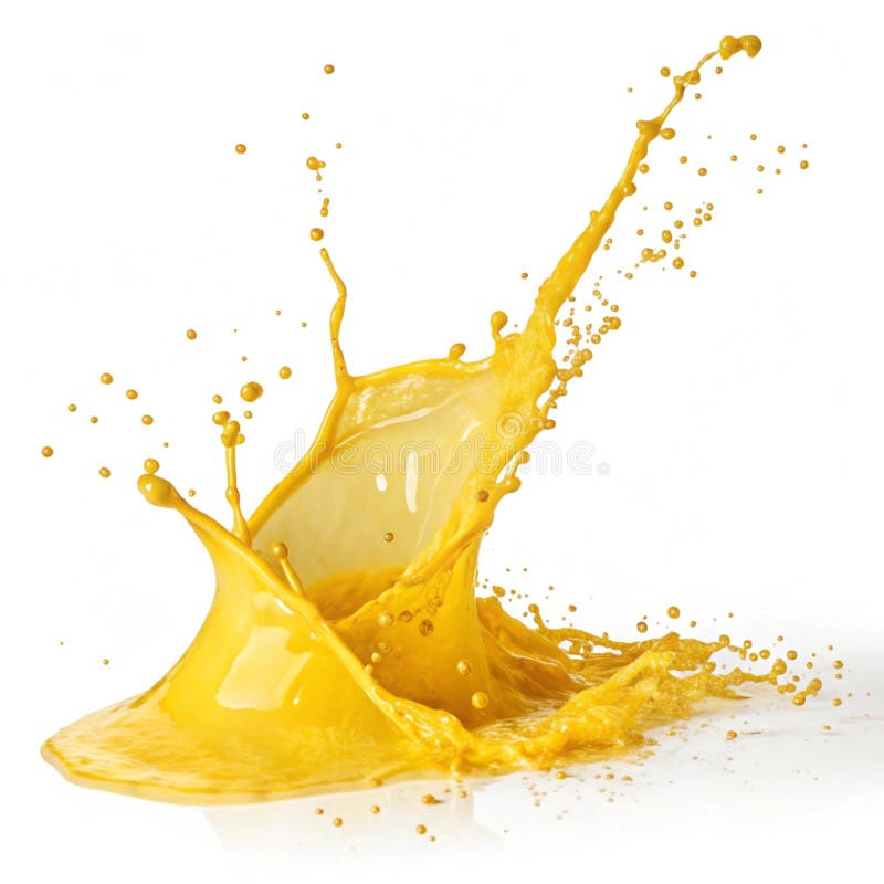 Yellow Splash of Color on White Background Stock Illustration ...