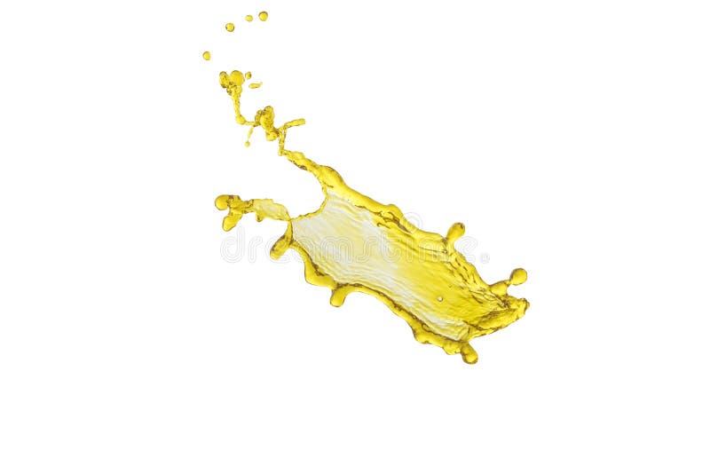Yellow Splash Over White Background Stock Photo - Image of liquid ...