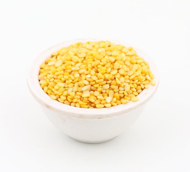 Yellow split mung dal stock image. Image of vigna, white - 90847879