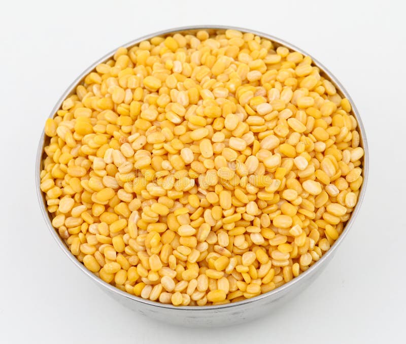 Yellow split mung dal stock image. Image of gram, radiata - 97592573