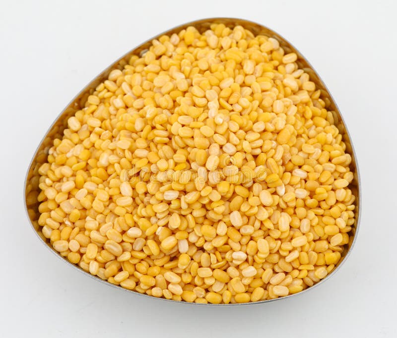 Yellow split mung dal stock photo. Image of closeup, radiata - 90848420