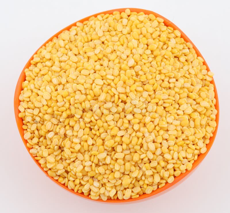 Yellow split mung dal stock image. Image of vigna, mongo - 97588987