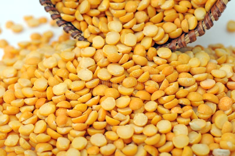 Yellow split pea stock image. Image of healthy, basket - 33423389