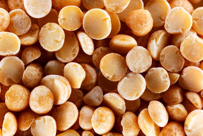 Yellow split peas- macro stock image. Image of plant - 64486853