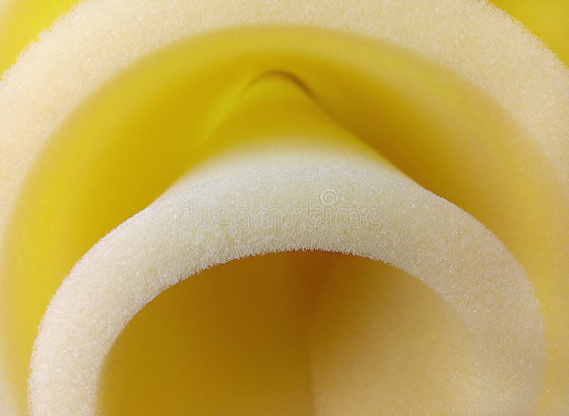 Yellow sponge foam rolls stock photo. Image of plain - 178564516