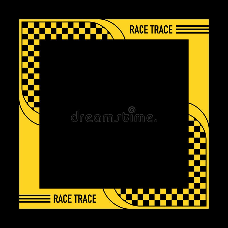 Yellow Sport Car Decals Frame Stock Vector - Illustration of vector ...