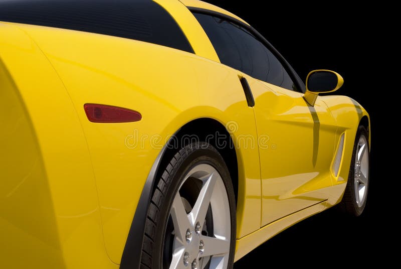 Yellow Sports Car stock image. Image of chevrolet, sportscar - 4469835