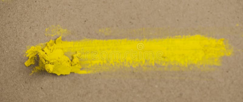 Yellow Spot from Decorative Paint. Yellow Brush Stroke. Abstract Hand ...
